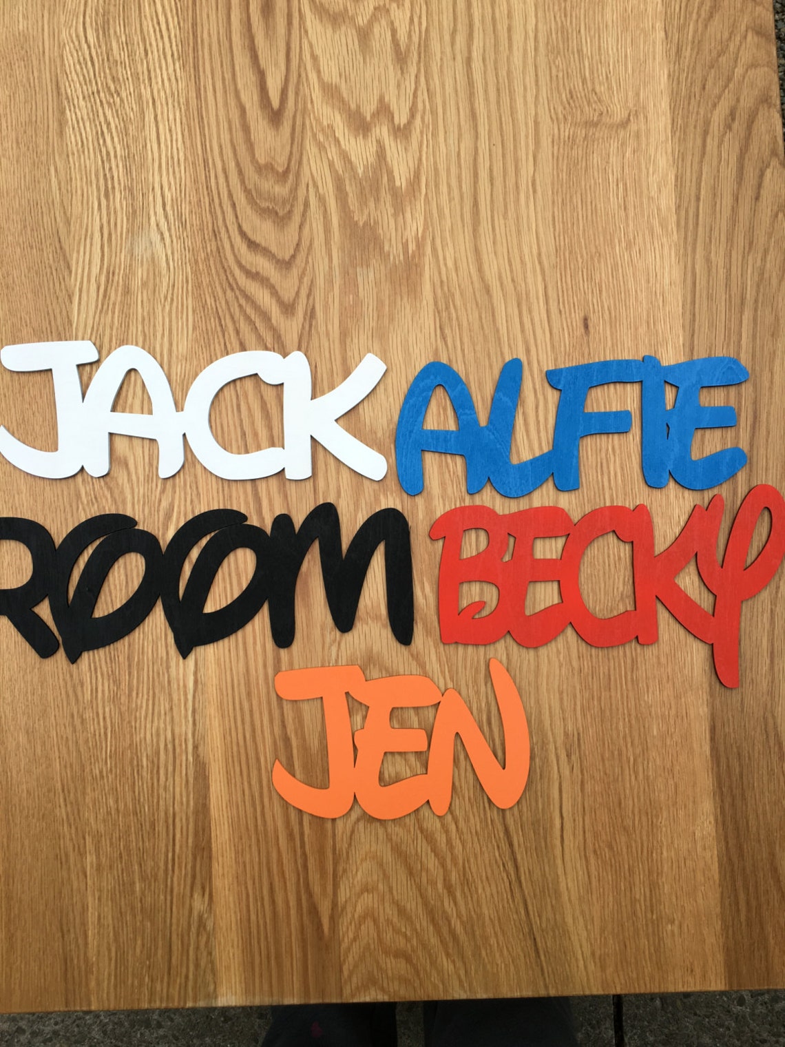 Personalised wooden names Disney font Laser cut per letter | Etsy