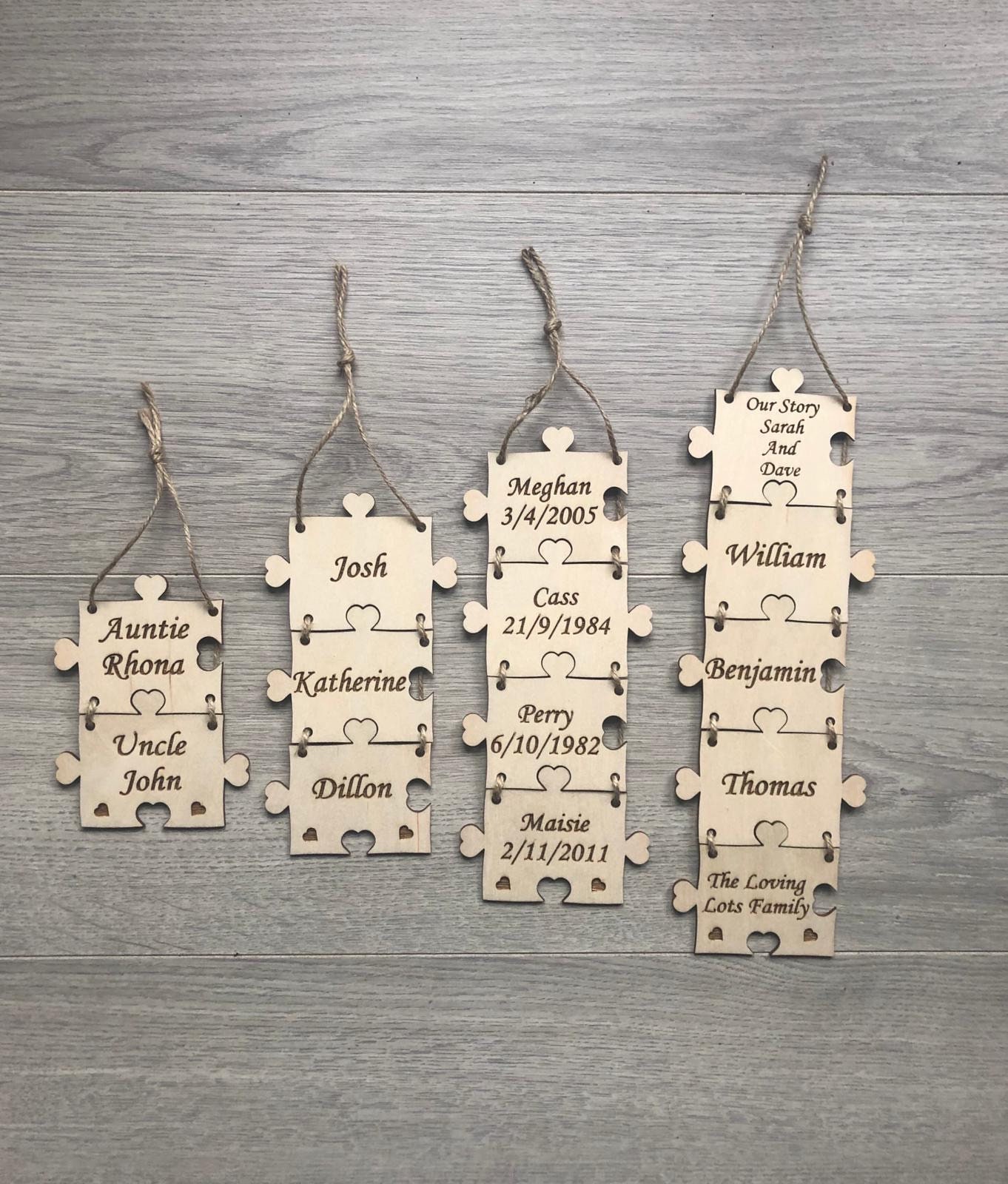 Personalised Wooden Name Key Chain Jigsaw Pieces Wooden | Etsy UK