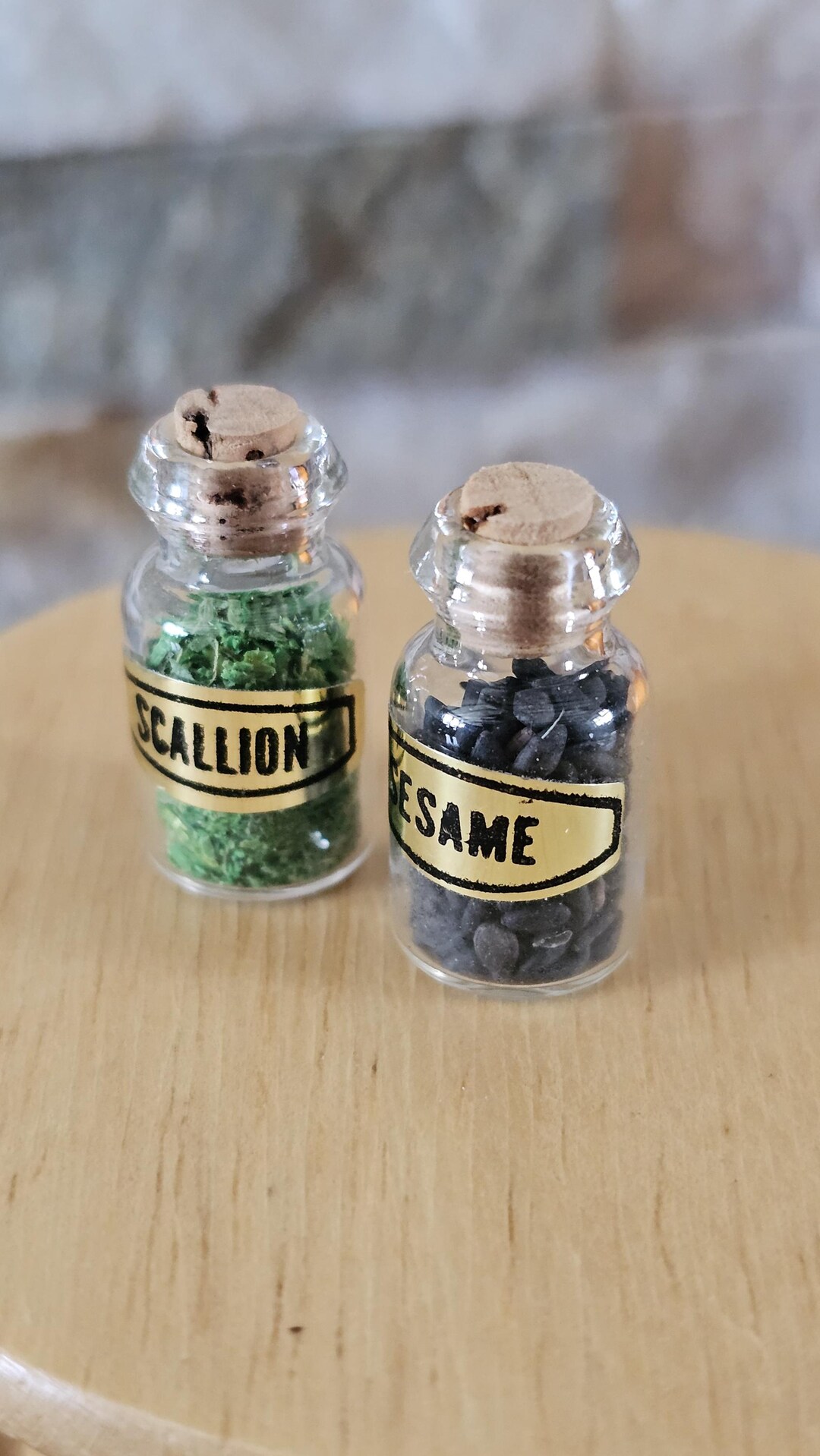 1:12th Doll House Scale Miniatures, Kitchen, Jars, Storage Jars, Spices ...