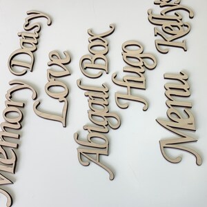 Script Font, Personalised Wooden Names, Door Plaques, Personalised to ...