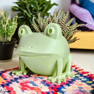 Frog Planter | Animal Planter Pot | 3D Printed Frog Decoration | Frog ...