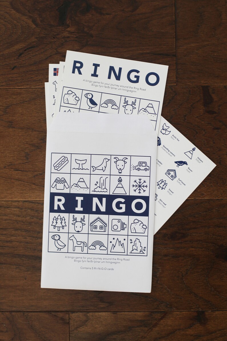 RINGO - an Icelandic Road Trip Bingo Game - Etsy