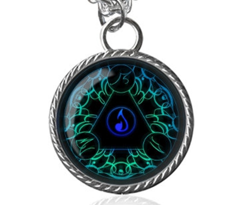 Sigil Necklace Water Magic Protection Image Pendant Key | Etsy