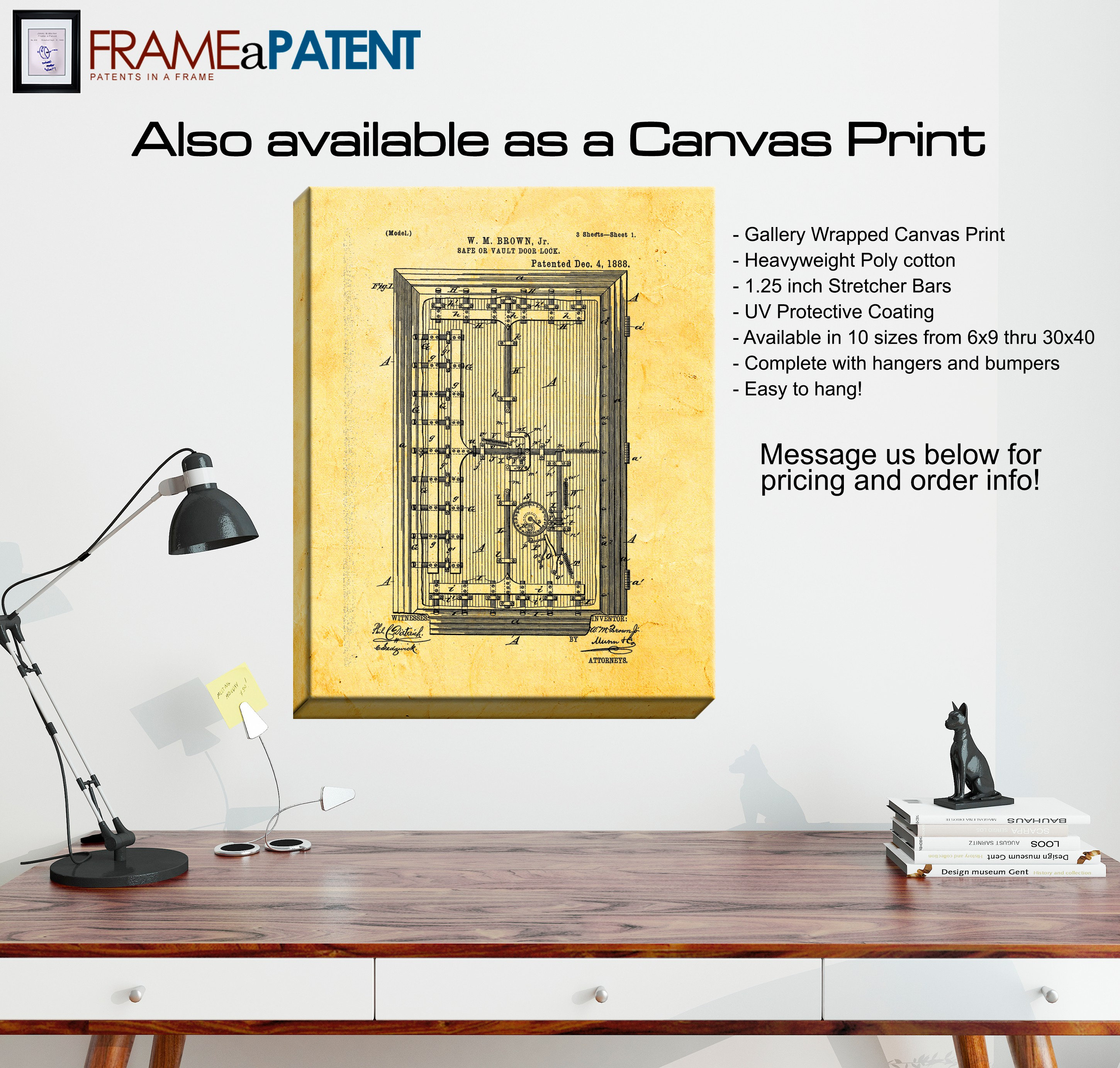 Safe or Vault Door Lock Patent Print Poster 1888 - Etsy