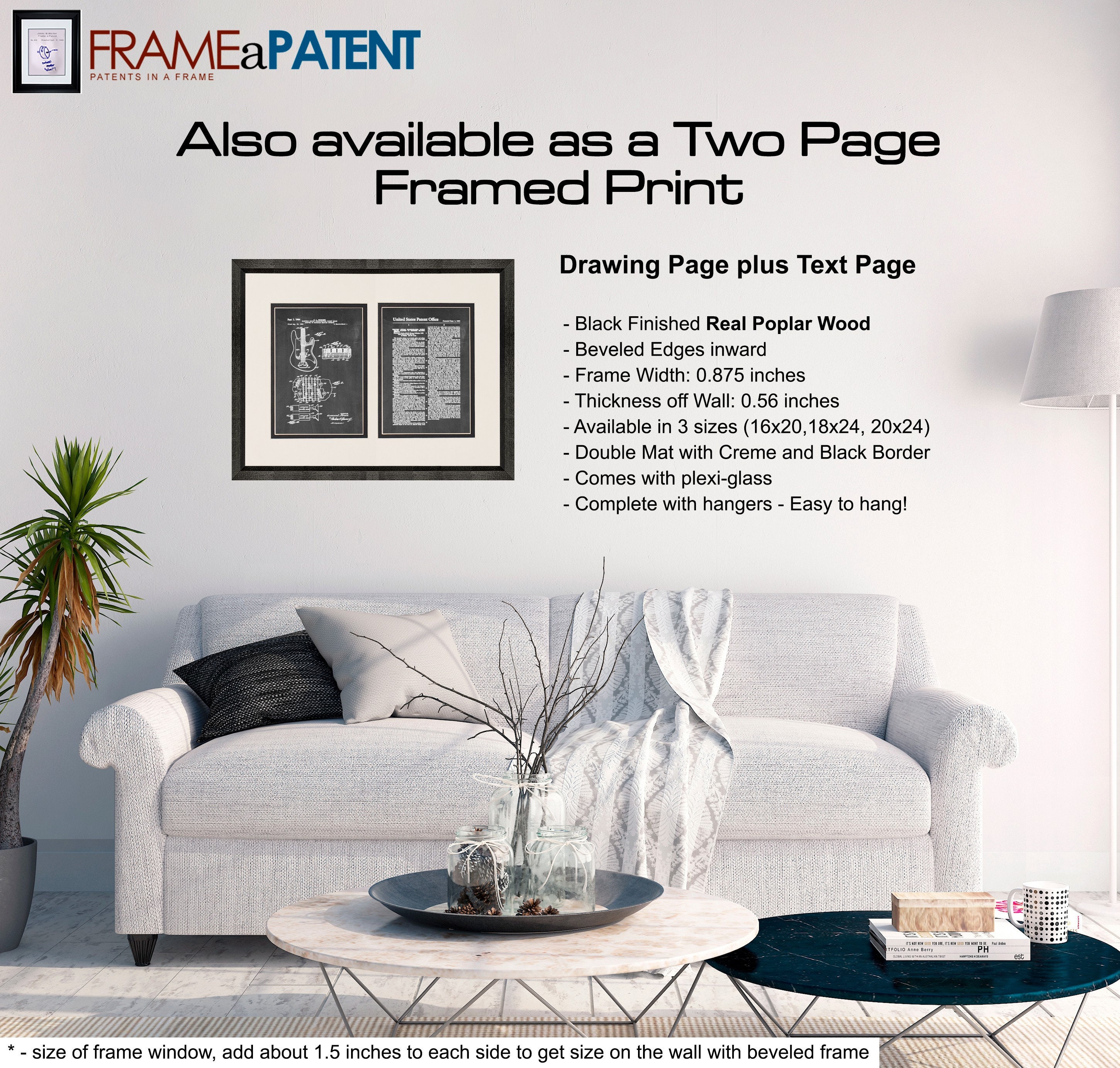 Clarence Fender Electric Guitar Patent Print Poster 1964 - Etsy