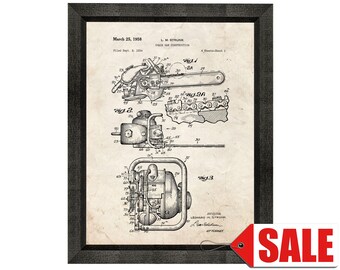 Chainsaw Patent Print Art 1905 - Etsy