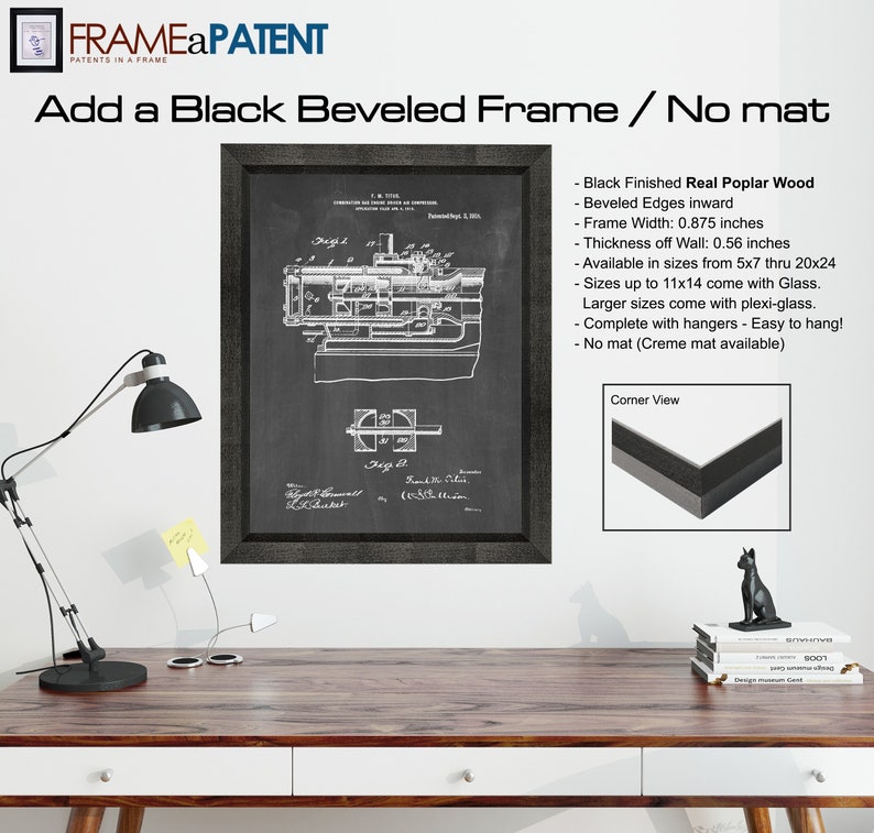 Combination Gas-engine Air-compressor Patent Print Poster - Etsy
