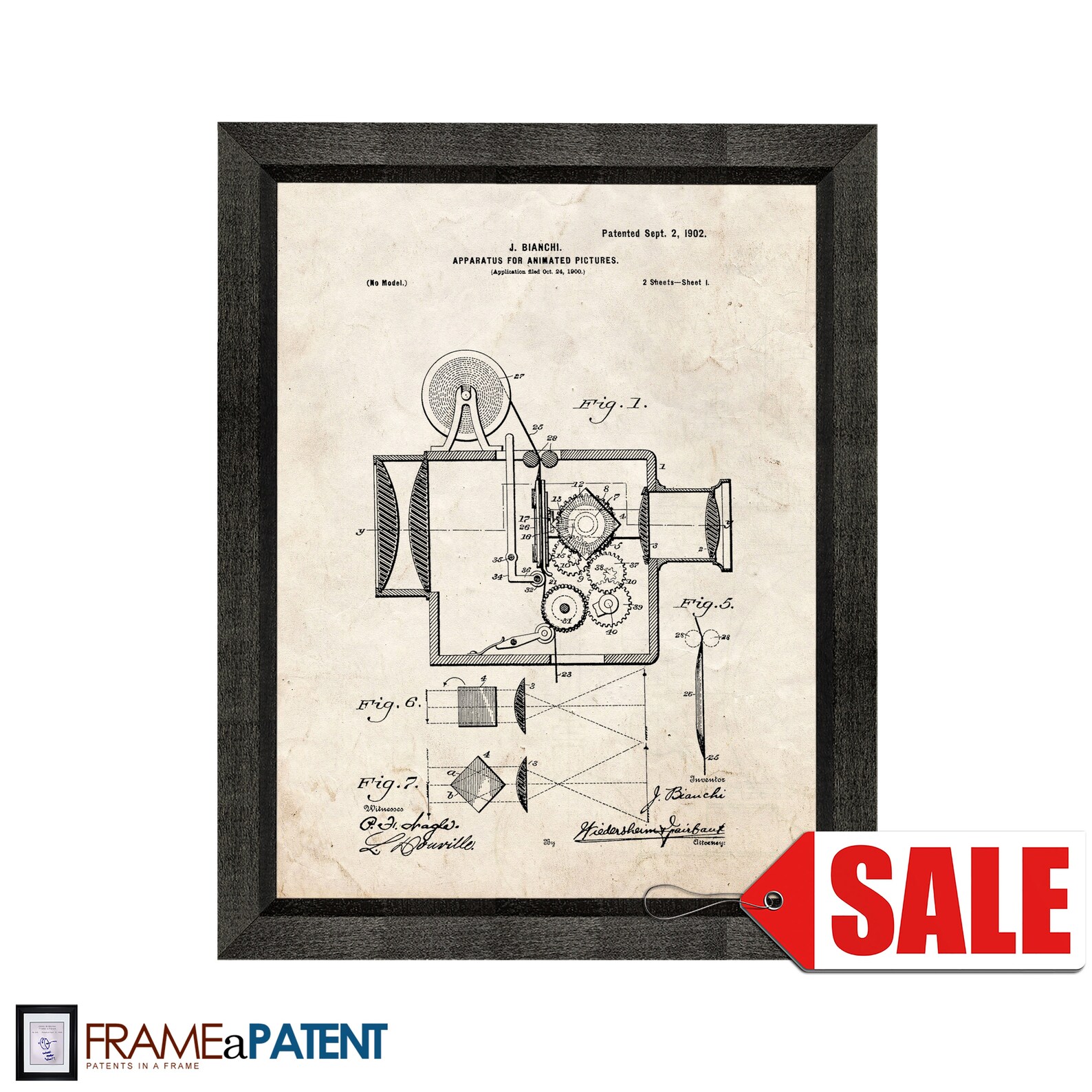 Apparatus for Animated Pictures Patent Print Poster 1902 | Etsy