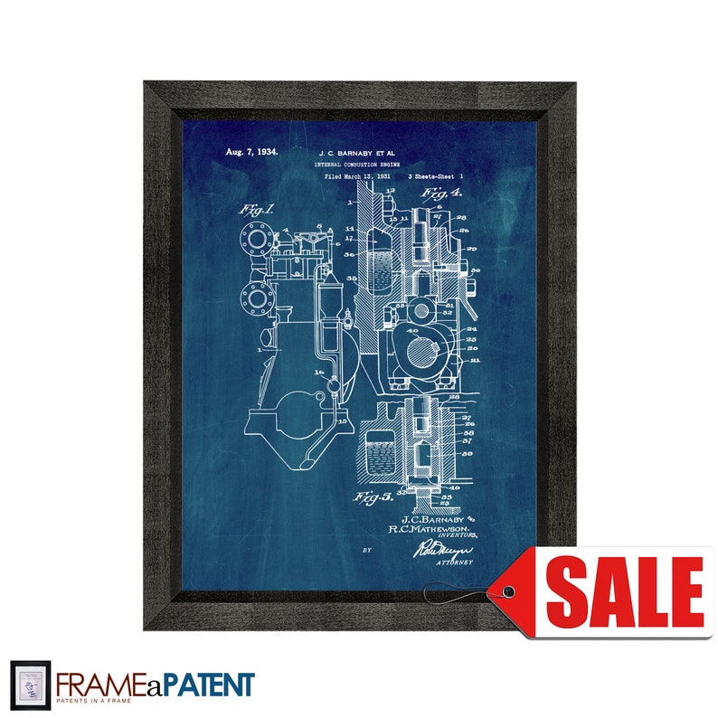 Internal Combustion Engine Patent Print Poster 1934 - Etsy