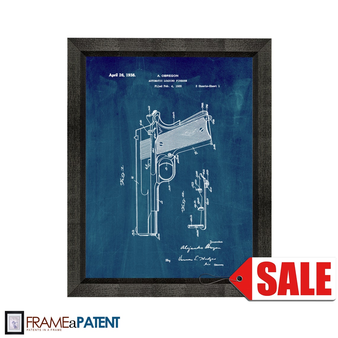 Automatic Loading Firearm Patent Print Poster 1938 | Etsy