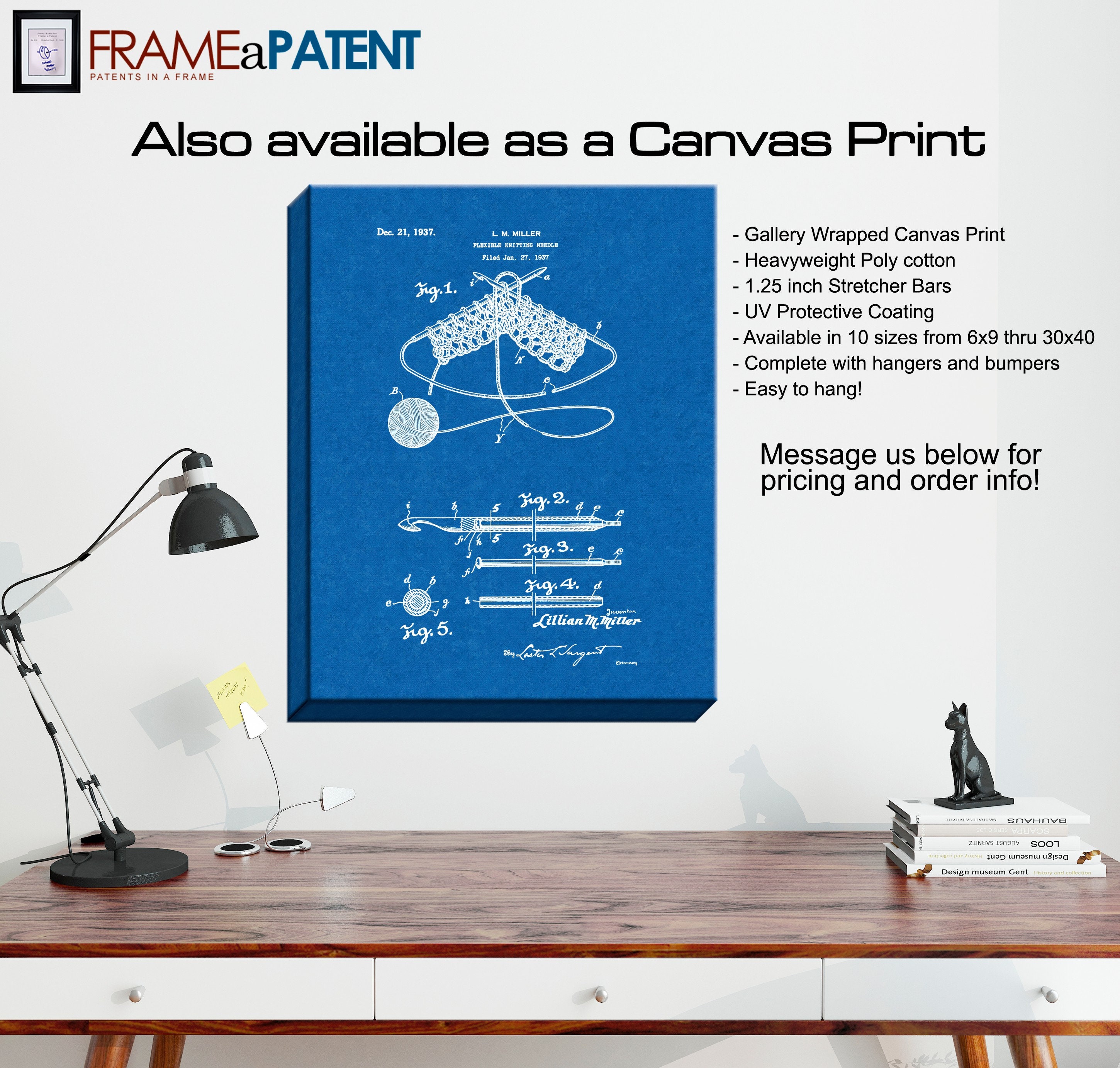 Flexible Knitting Needle Patent Print Poster 1937 - Etsy