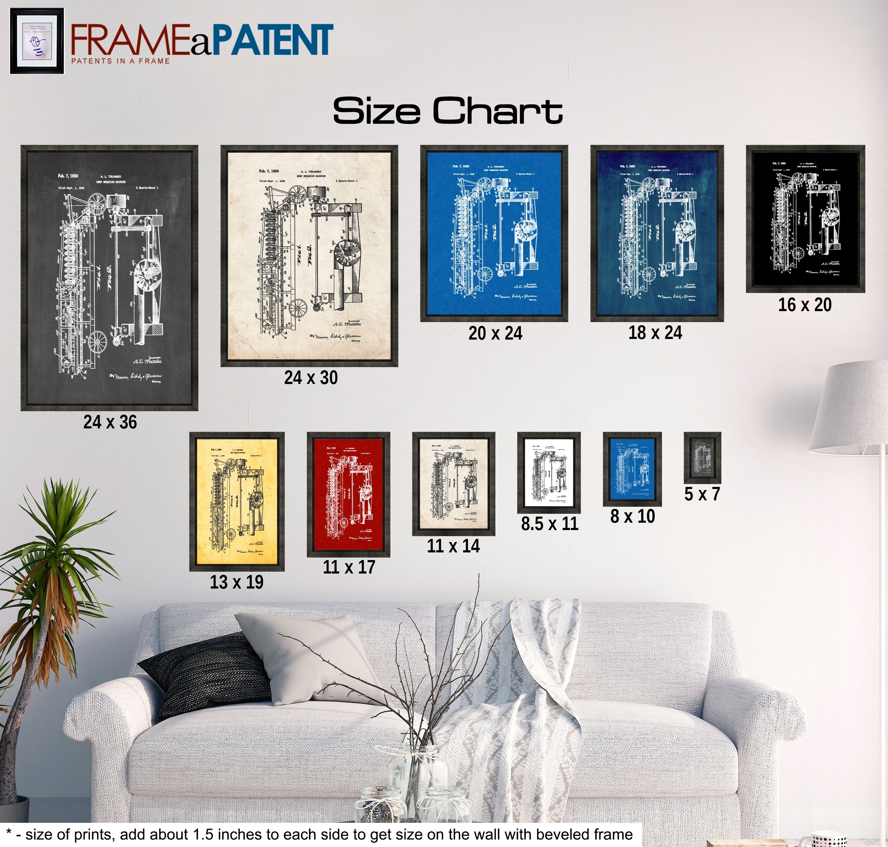 Hemp Breaking Machine Patent Print Poster 1950 Historical - Etsy