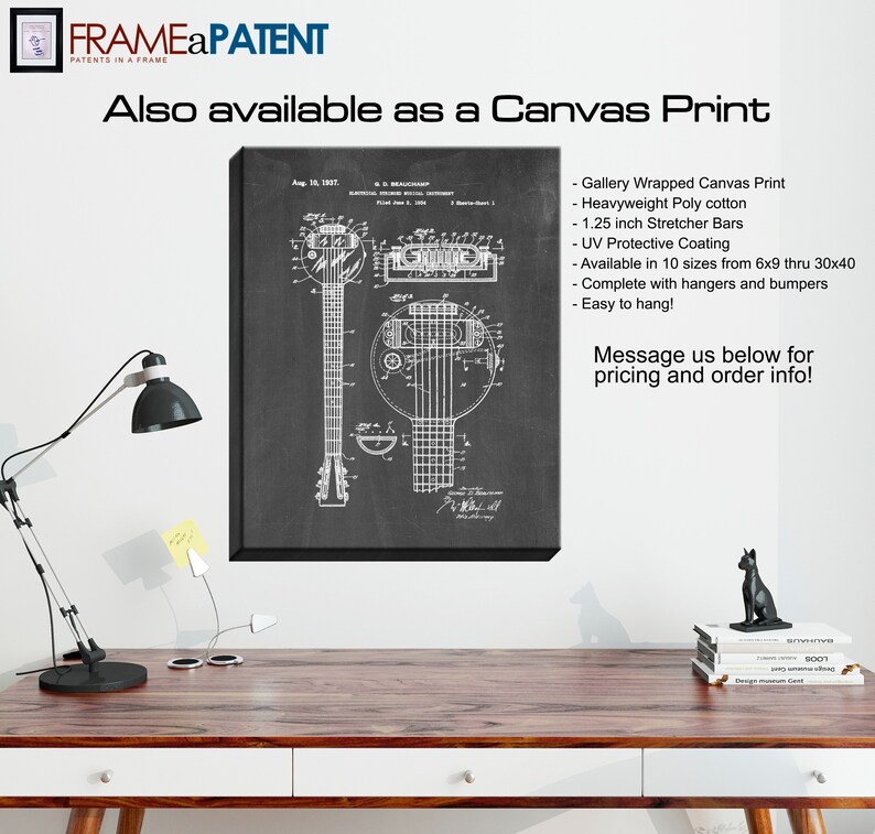 Electrical Stringed Musical Instrument Patent Print Poster | Etsy