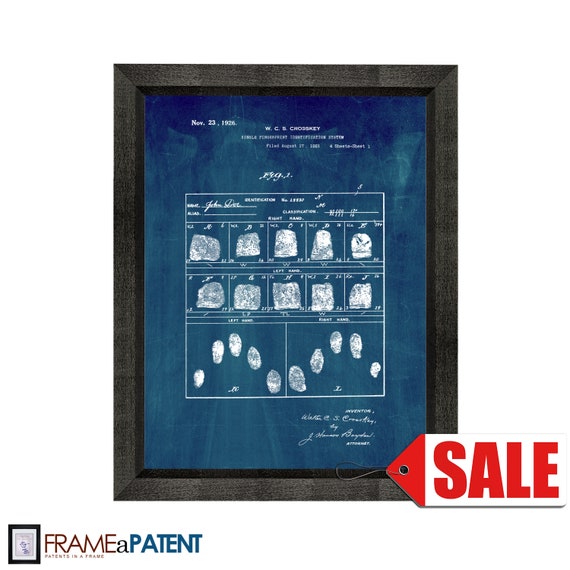 Single Fingerprint Identification System Patent Print Poster | Etsy