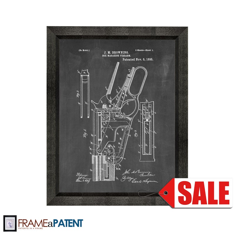 Winchester 1895 Lever Action Rifle Patent Print Poster 1895 - Etsy
