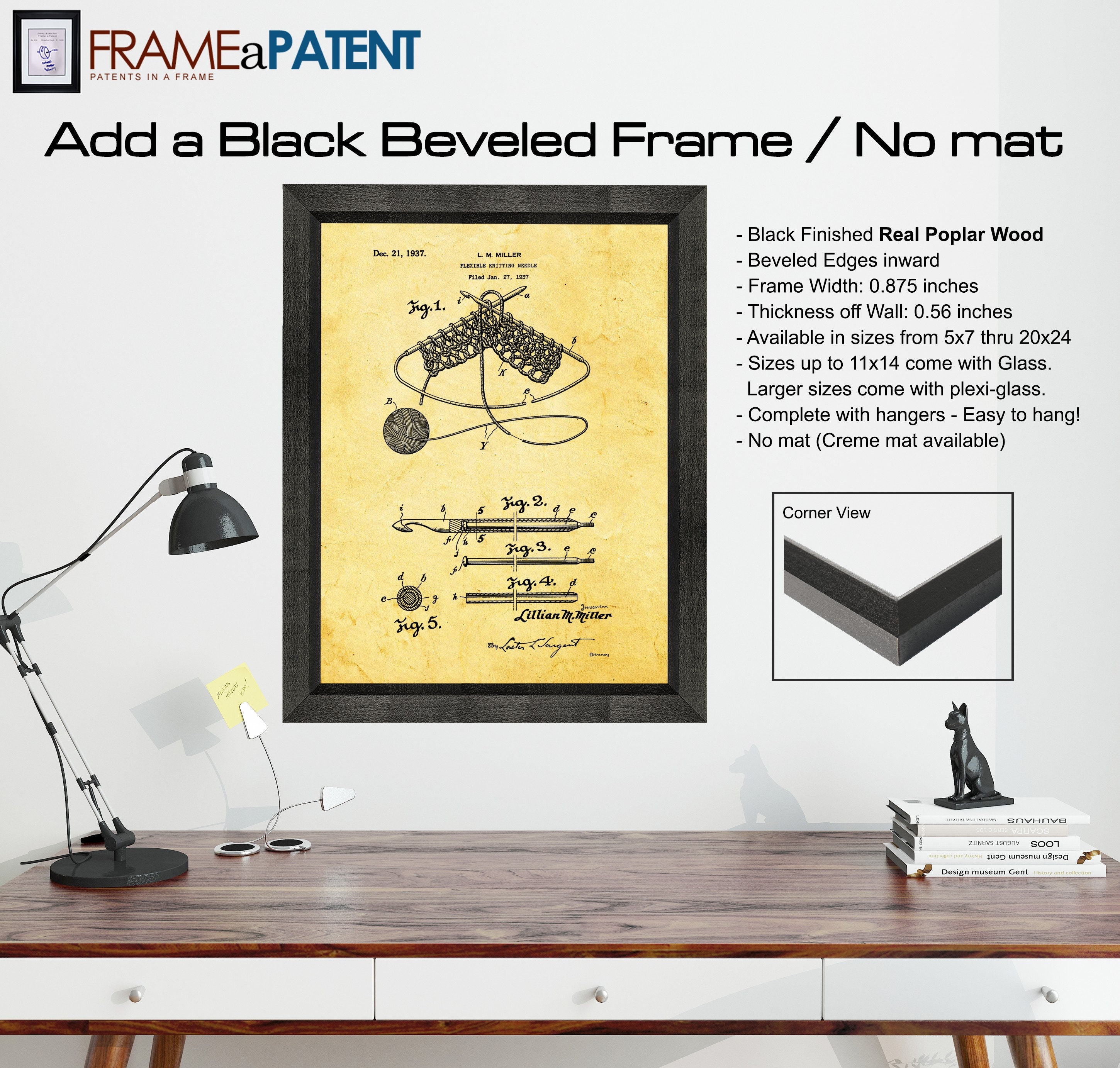 Flexible Knitting Needle Patent Print Poster 1937 - Etsy