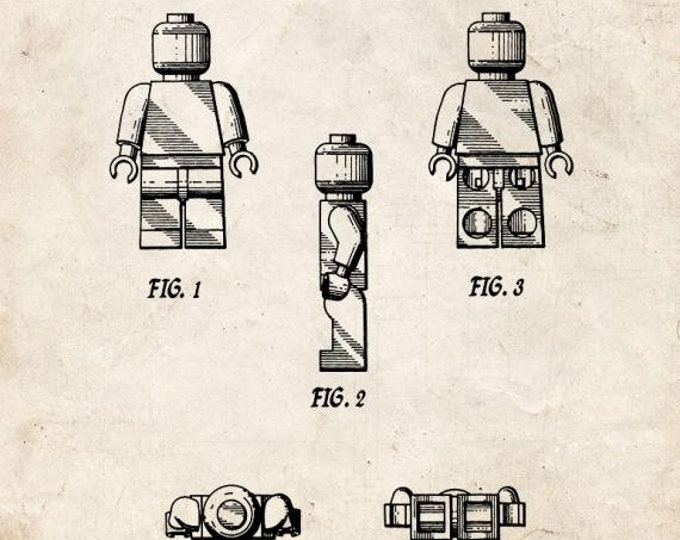 CLEARANCE Building Blocksman Toy Figure Patent Print 8x10 Old Look - Etsy