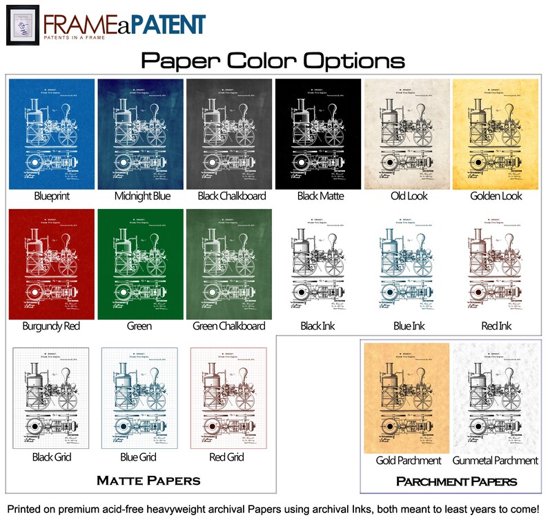 Steam Fire Engine Patent Print Poster 1875 Historical - Etsy