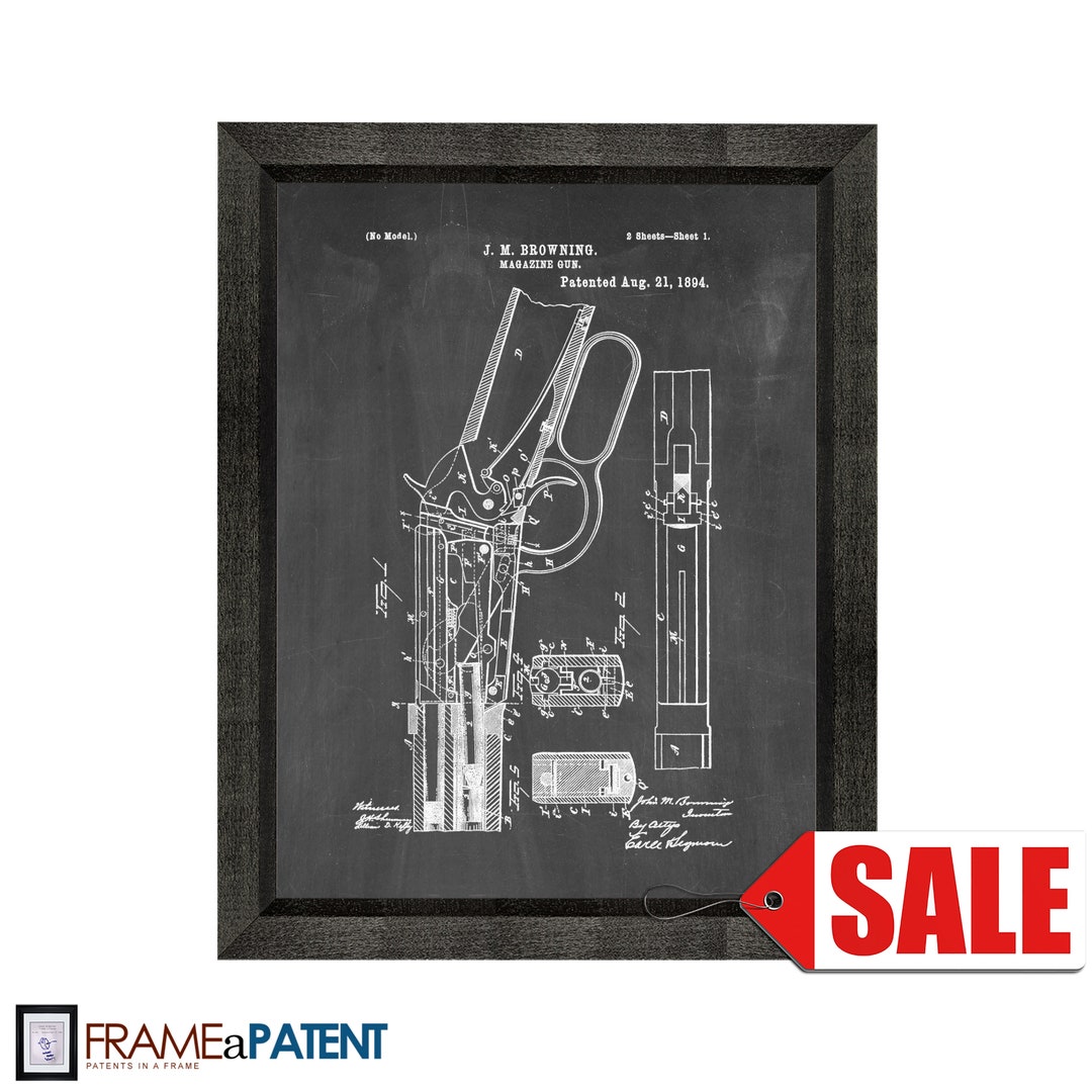 Winchester 1894 Lever Action Rifle Patent Print Poster - 1894 ...