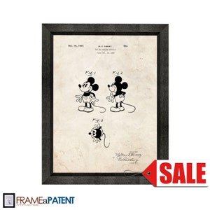 Mickey Mouse Patent Print Poster - 1930 - Historical Vintage Wall Art ...