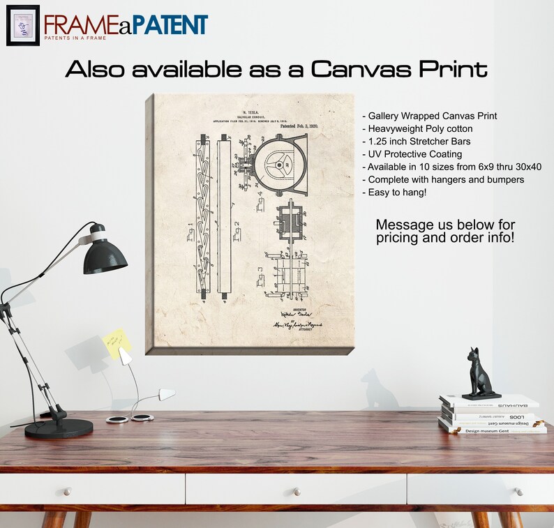 Tesla Valvular Conduit Patent Print Poster 1920 Historical - Etsy