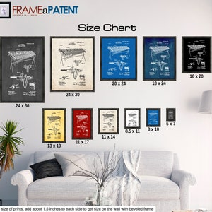 Marimba Patent Print Poster - 1901 - Historical Vintage Wall Art ...