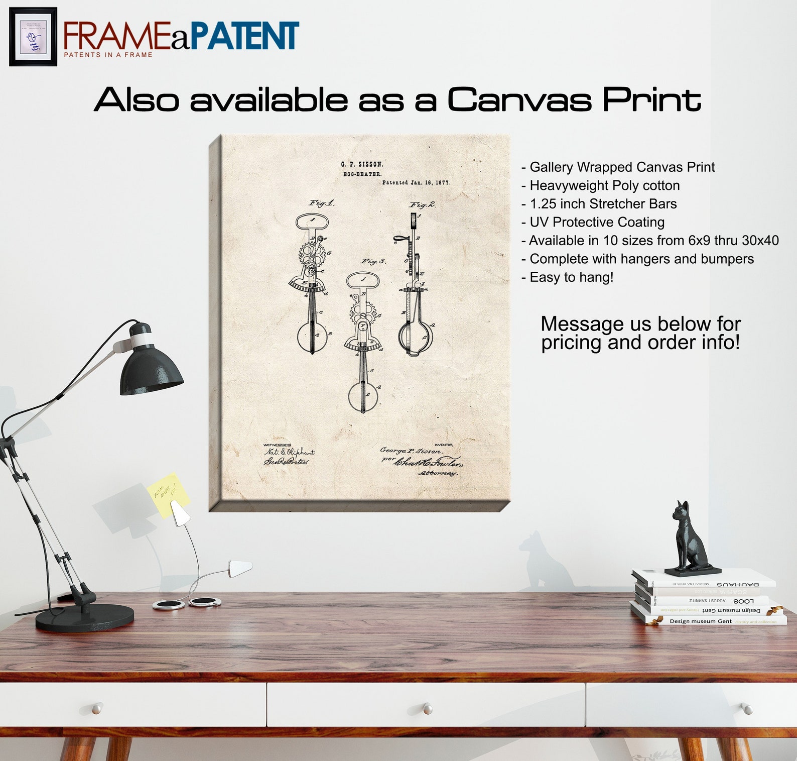 Egg Beater Patent Print Poster 1877 Historical Vintage - Etsy