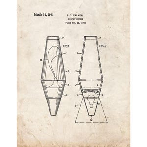 Lava Lamp Patent Print Poster - 1971 - Historical Vintage Wall Art - Etsy