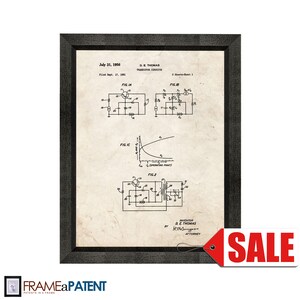 Transistor Circuit Patent Print Poster 1956 Historical Vintage Wall Art ...