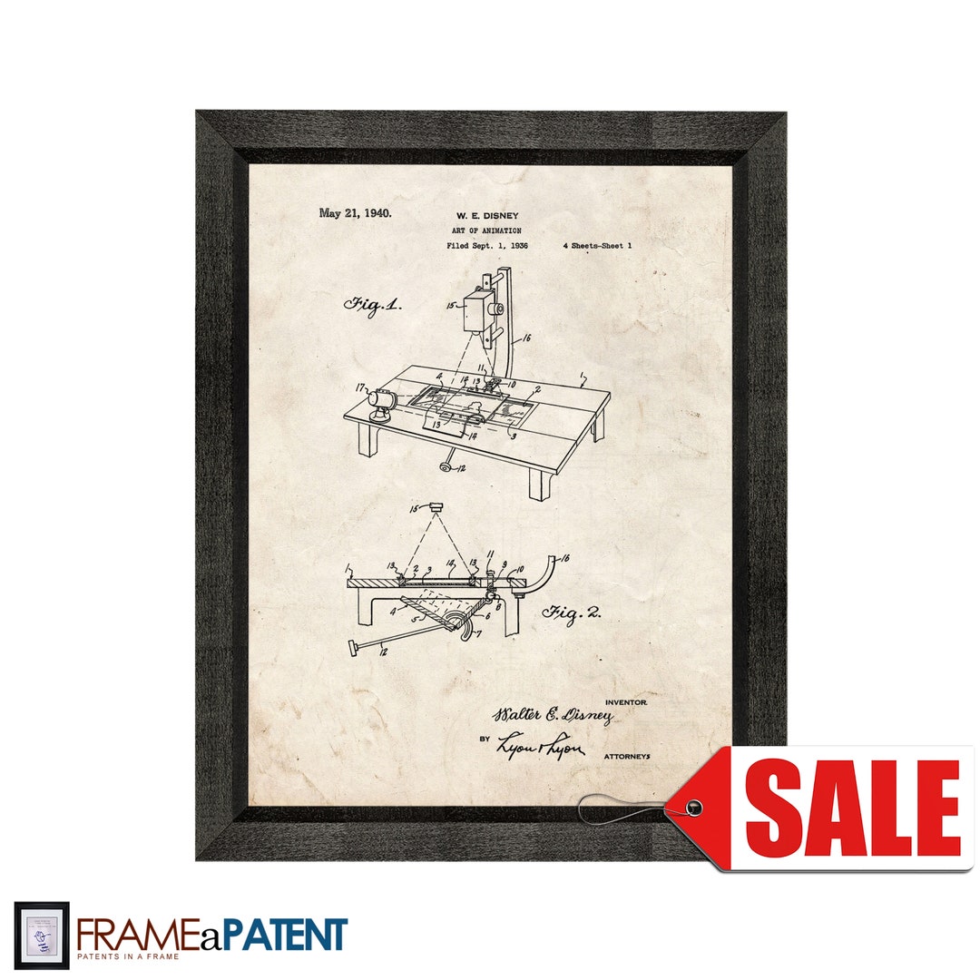 Art of Animation Patent Print Poster 1940 Historical Vintage Wall Art ...