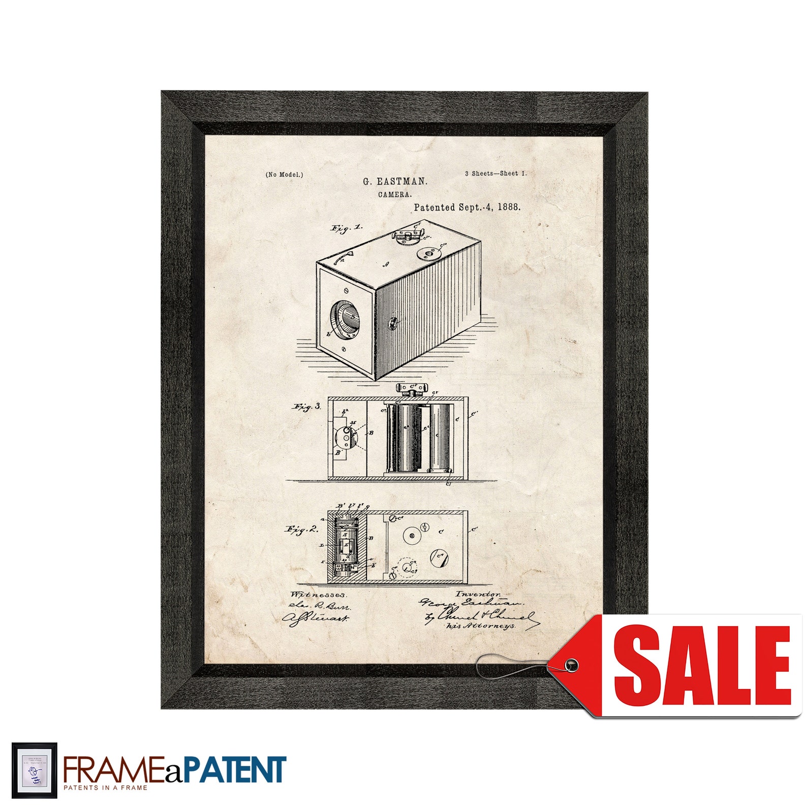 Eastman Camera Patent Print Poster 1888 Historical Vintage | Etsy
