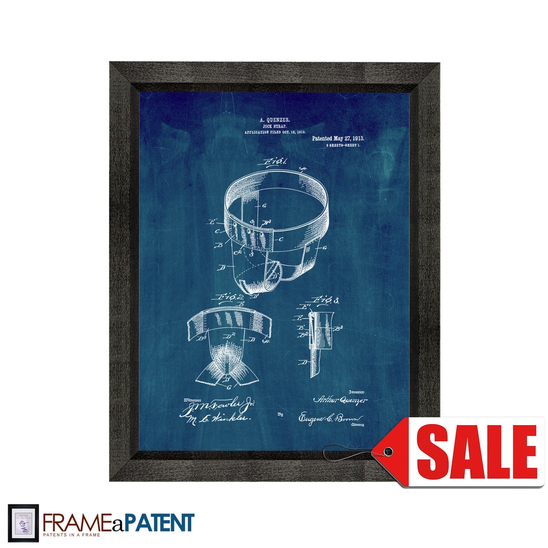 Jock-strap Patent Print Poster - 1913 - Historical Vintage Wall Art ...