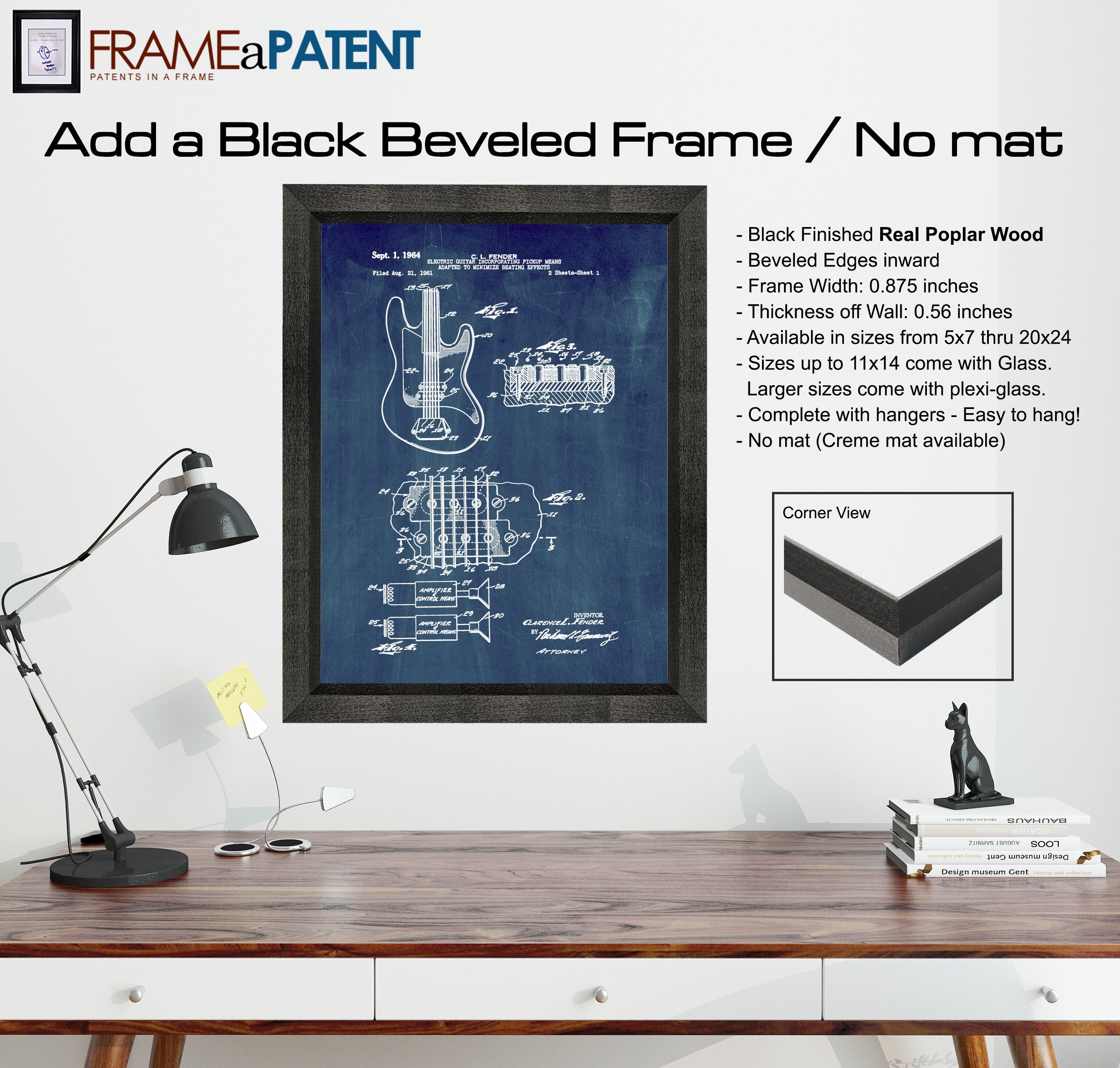 Clarence Fender Electric Guitar Patent Print Poster 1964 - Etsy