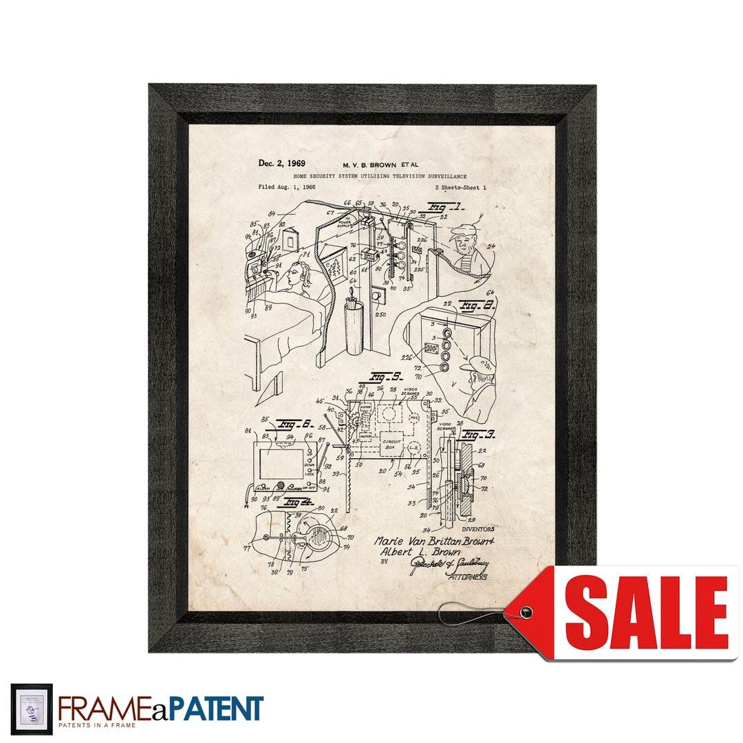 Home Security System Utilizing Television Surveillance Patent Print ...