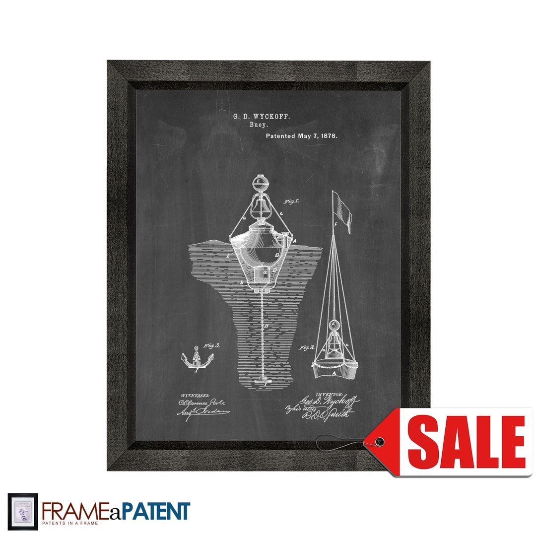 Buoy Patent Print Poster 1878 Historical Vintage Wall Art Great Gift ...