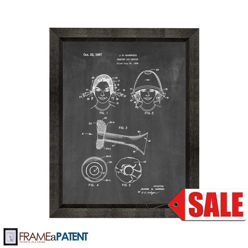 Hearing Aid Patent Print Poster 1957 Historical Vintage | Etsy