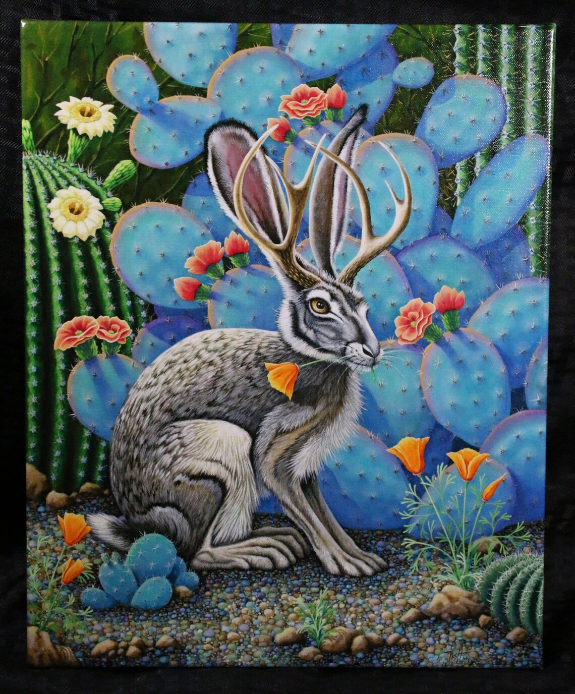 Jackalope Print on Canvas Giclee 12x15 - Etsy
