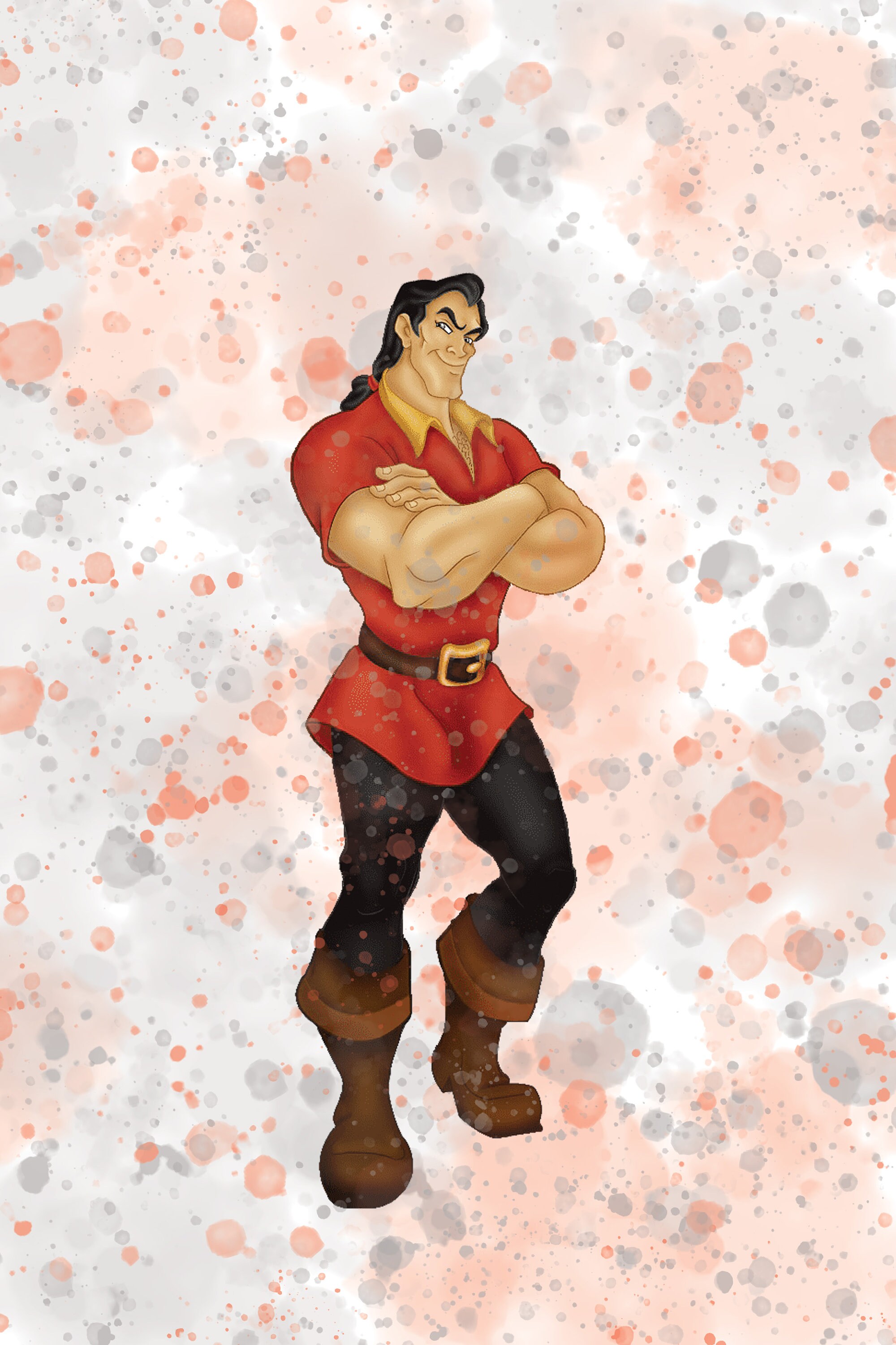 GASTON From Beauty and the Beast Art Print, Disney Poster, Disney Wall ...
