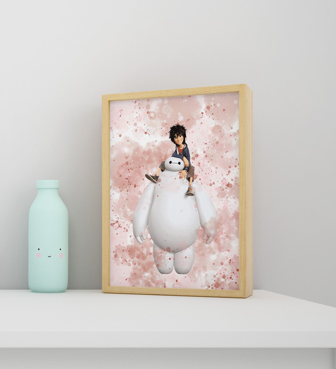Hiro Hamada and Baymax From Big Hero 6 Art Print, Disney Poster, Wall ...