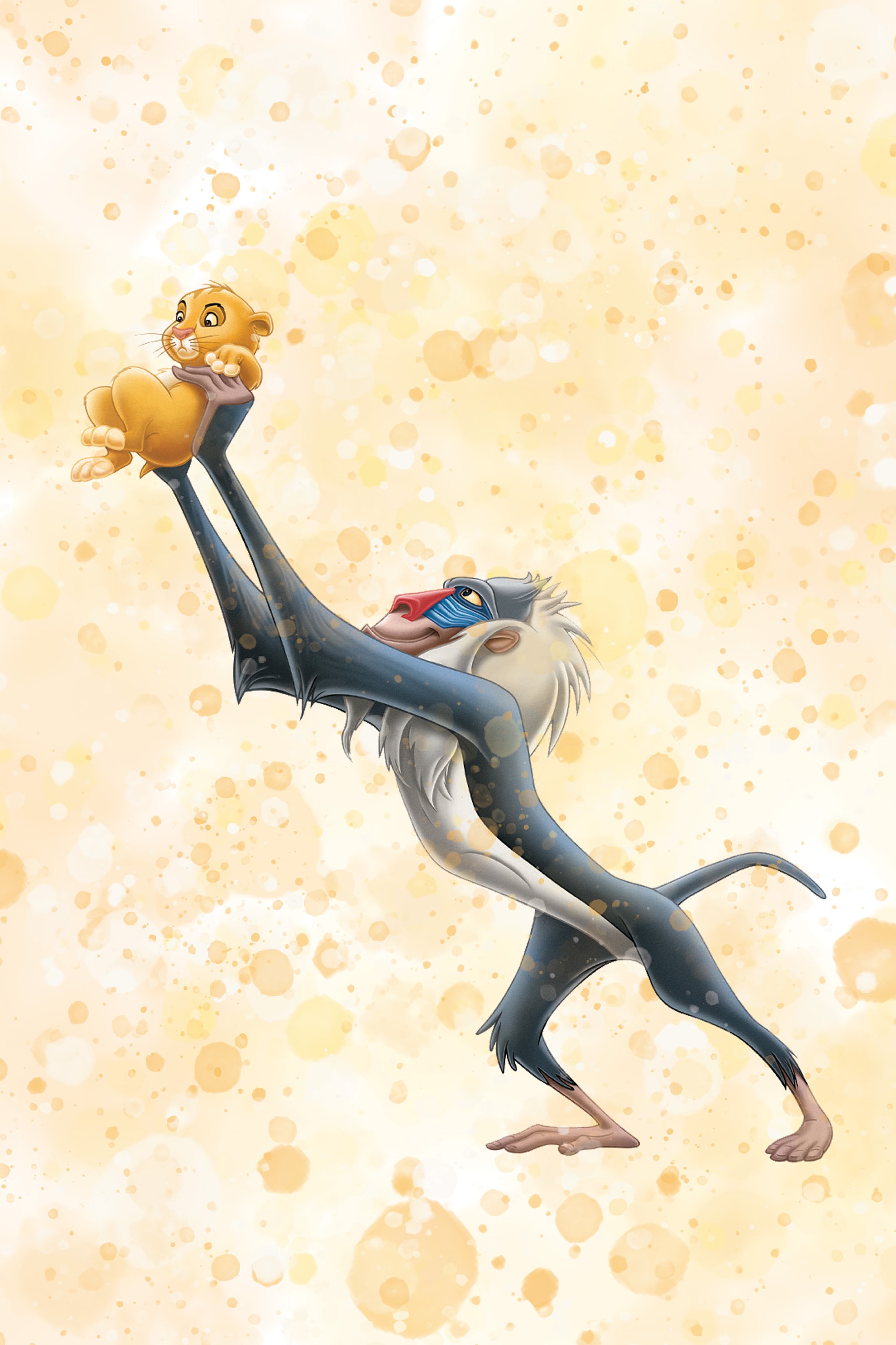 Simba and Rafiki From the Lion King Art Print, Disney Poster, Wall ...