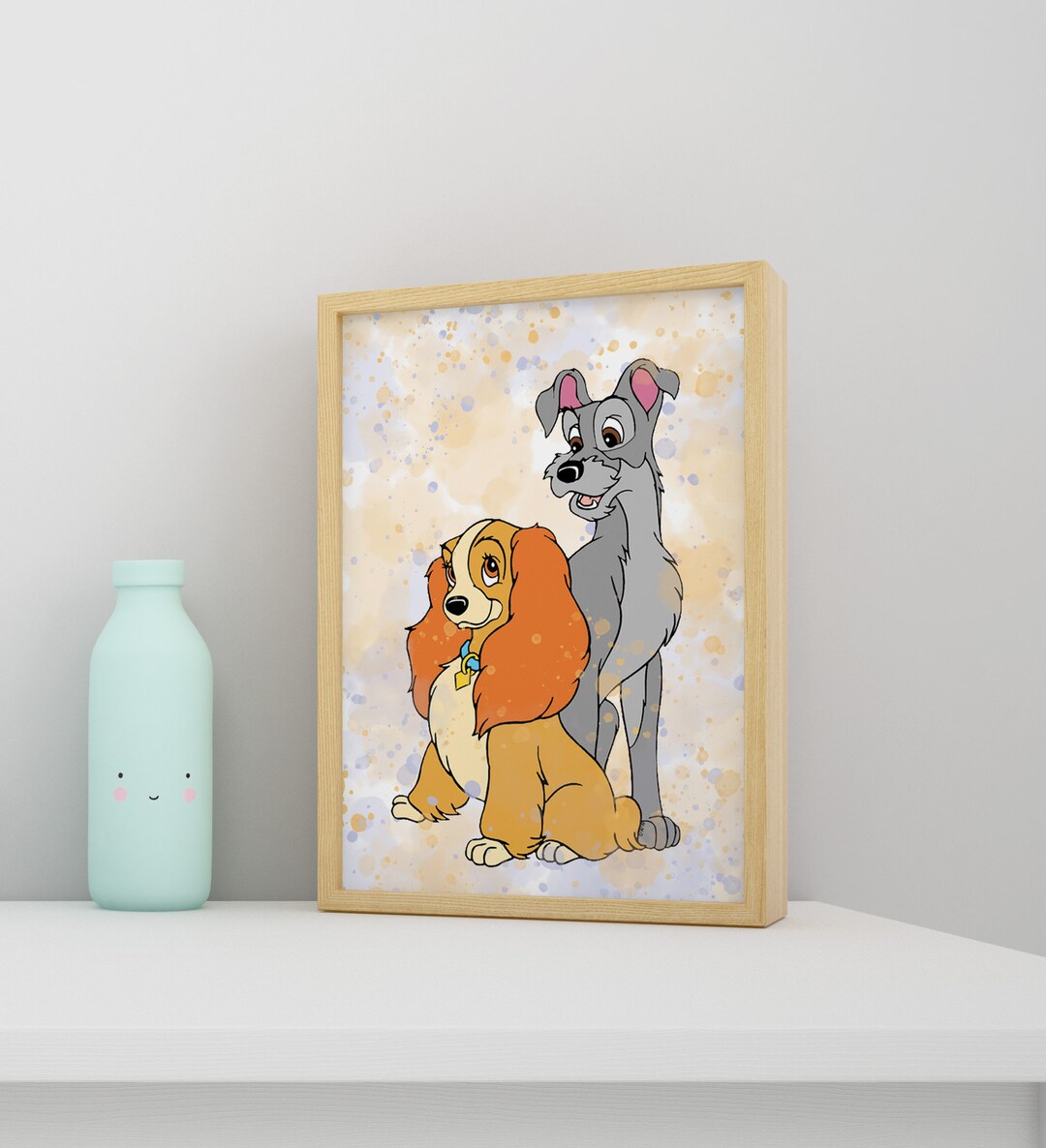 Lady and the Tramp Art Print, Disney Poster, Wall Decor, Home Decor ...