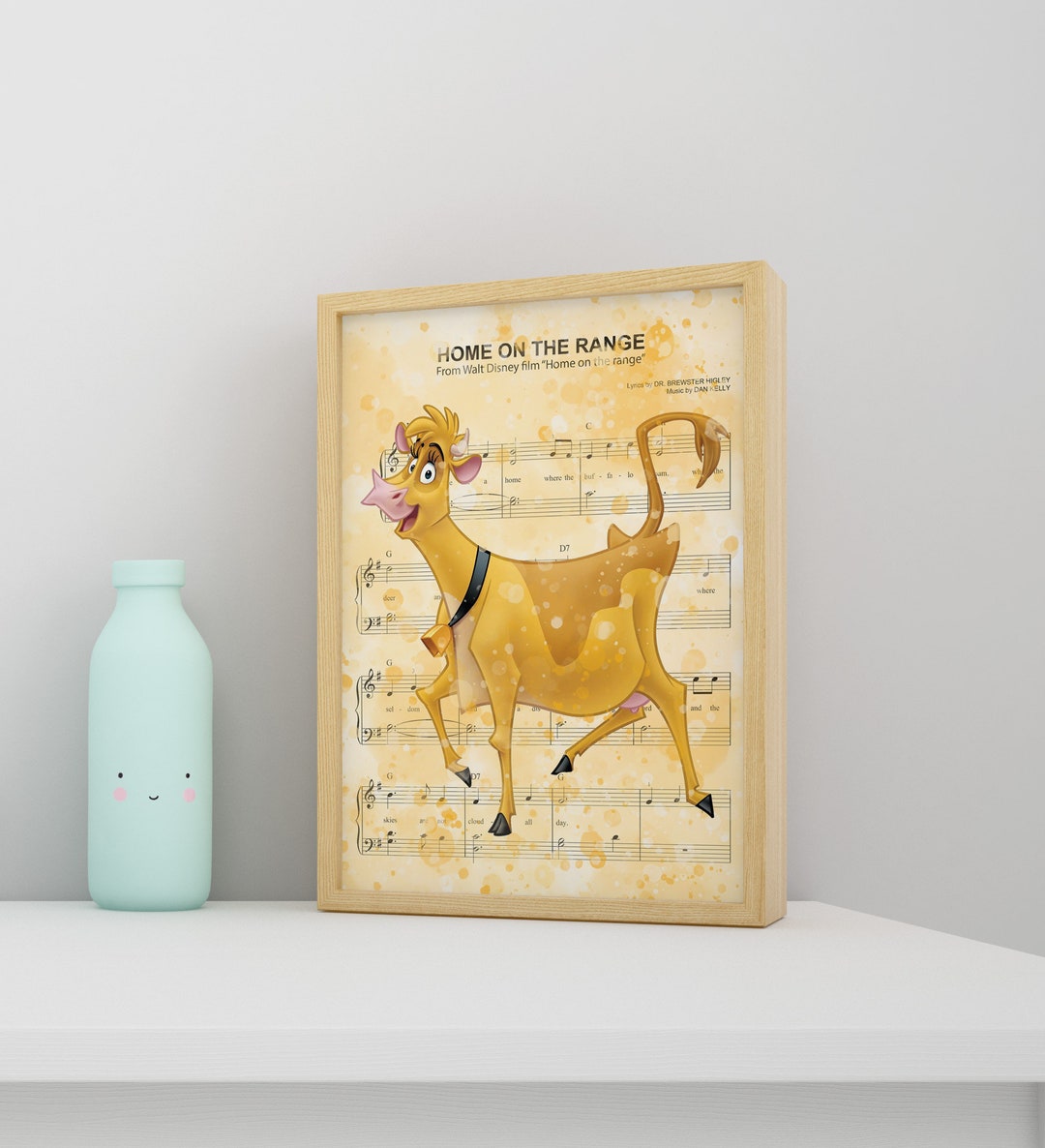 Grace Home on the Range Music Sheet Art Print, Disney Poster, Disney ...