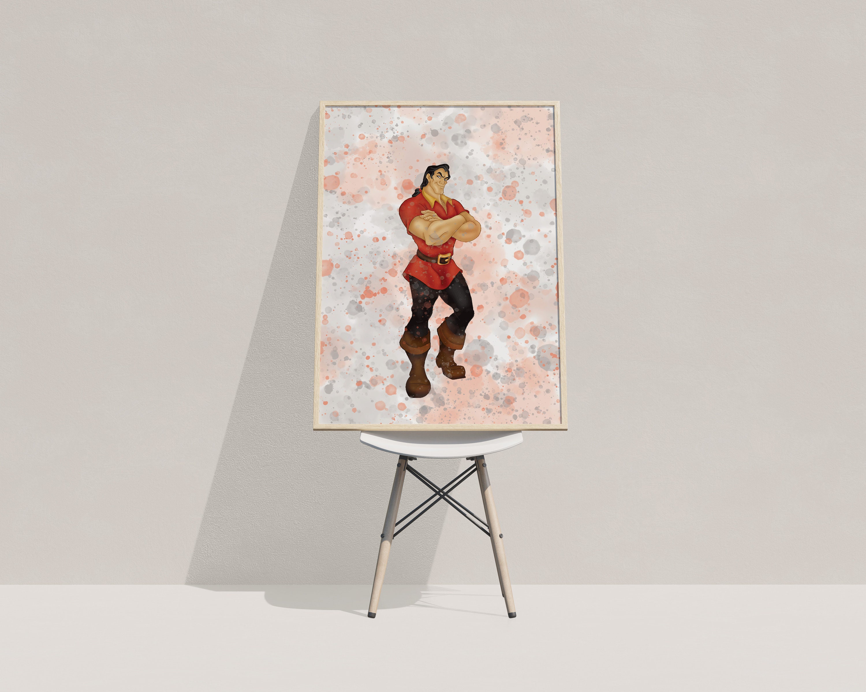GASTON From Beauty and the Beast Art Print, Disney Poster, Disney Wall ...