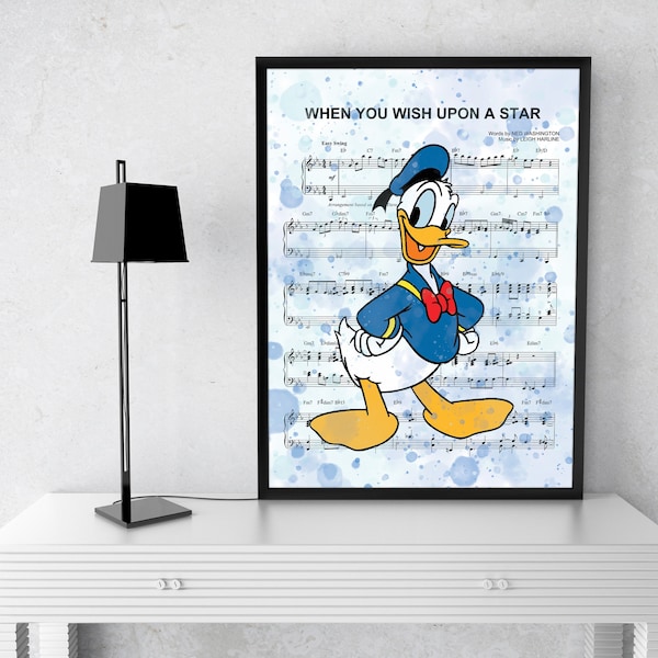 Donald Duck Print Wall Art - Etsy