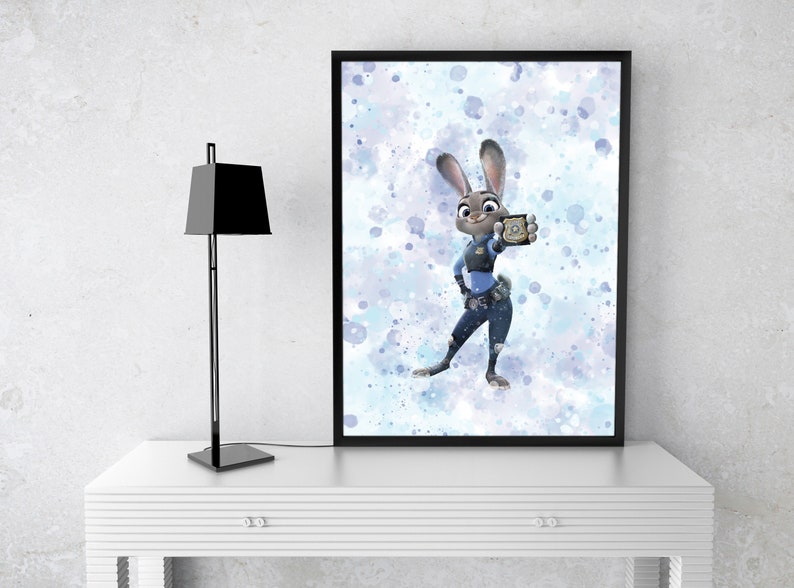 Judy Hopps de Zootopia Art Print, Disney Poster, Wall Decor, Home Decor ...