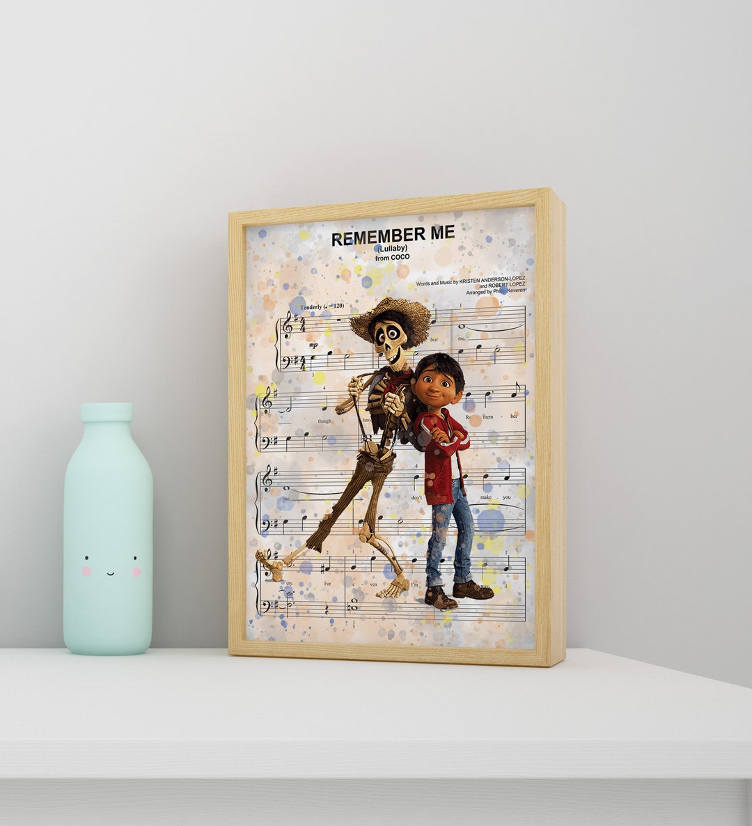 Miguel and Hector From Coco Music Sheet Art Print - Etsy