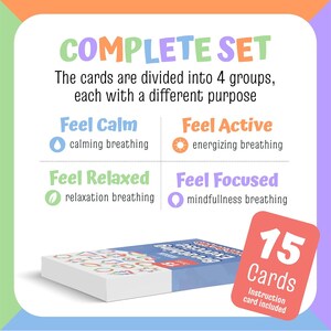 Breathing Exercise Cards for Kids | Mindfulness Flashcards, Calm Down ...