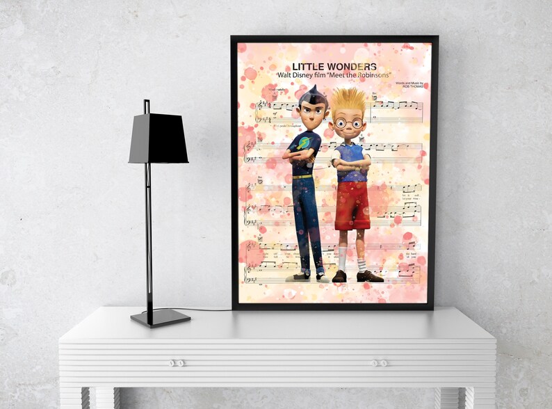 Lewis and Wilbur From Meet the Robinsons Music Sheet Art Print, Canvas ...