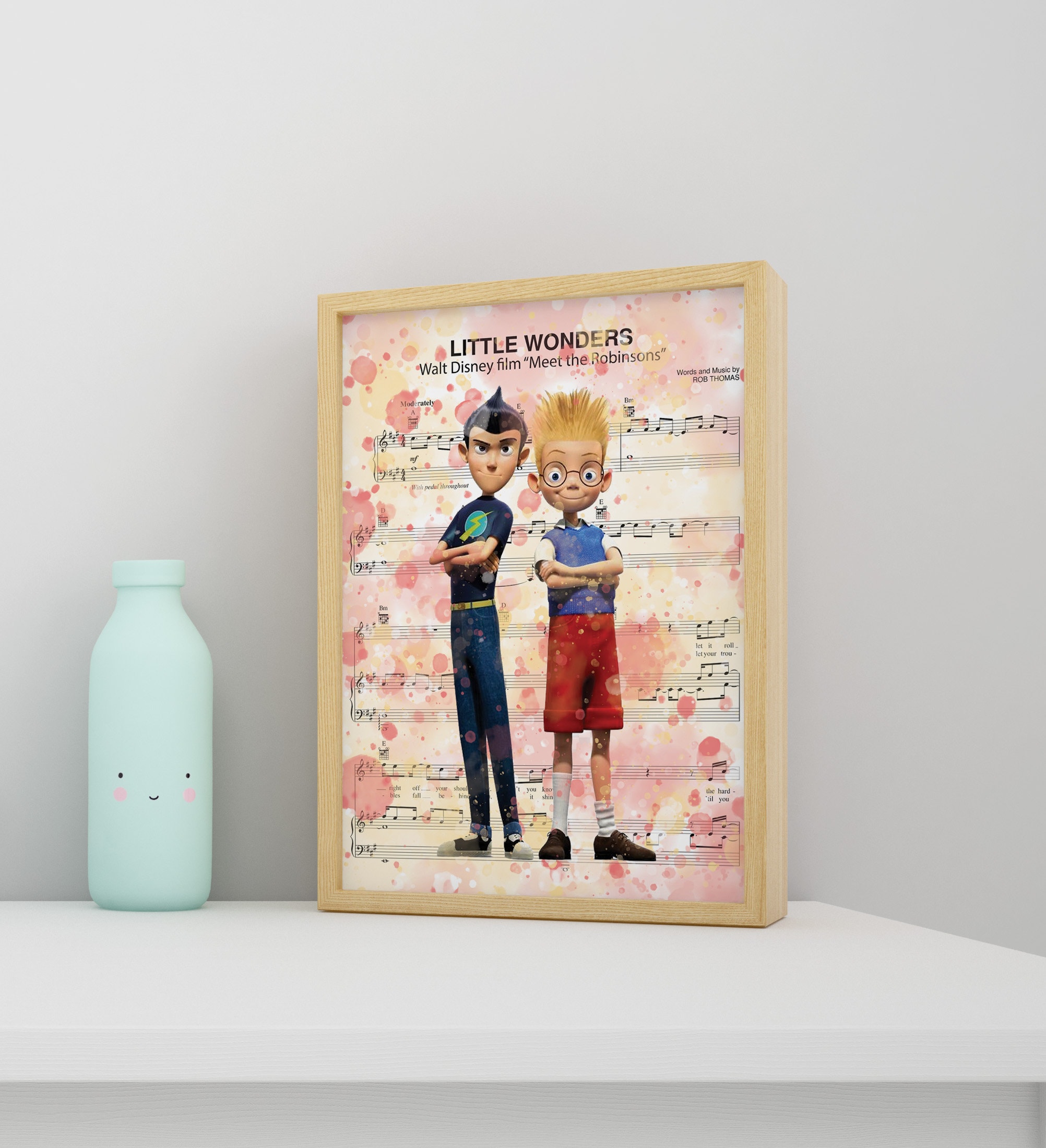 Lewis and Wilbur From Meet the Robinsons Music Sheet Art Print, Canvas ...