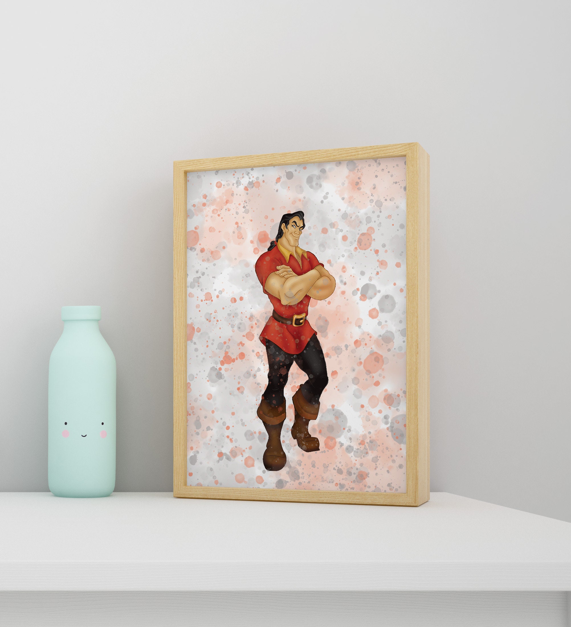 GASTON From Beauty and the Beast Art Print, Disney Poster, Disney Wall ...